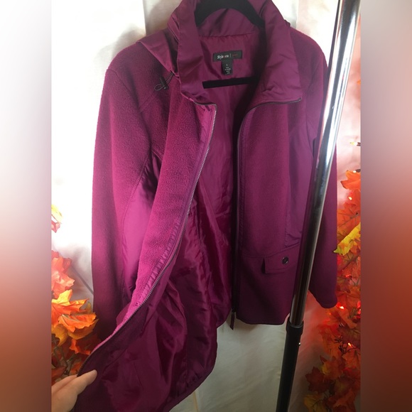 Style & Co. | Jackets & Coats | Style Co Sport Womens Fuchsia Pink ...